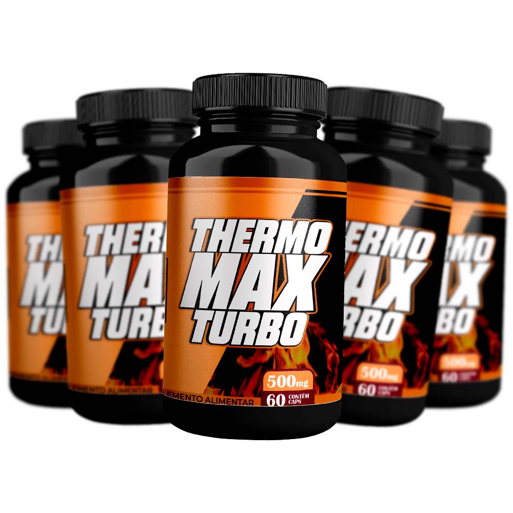 5 Unidades - Thermo Max Turbo Suplemento Alimentar - 60 Caps | Shopee ...