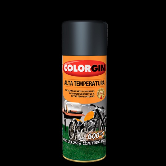 SPRAY PRETO FOSCO ALTA TEMPERATURA 350ML - COLORGIN | Shopee Brasil