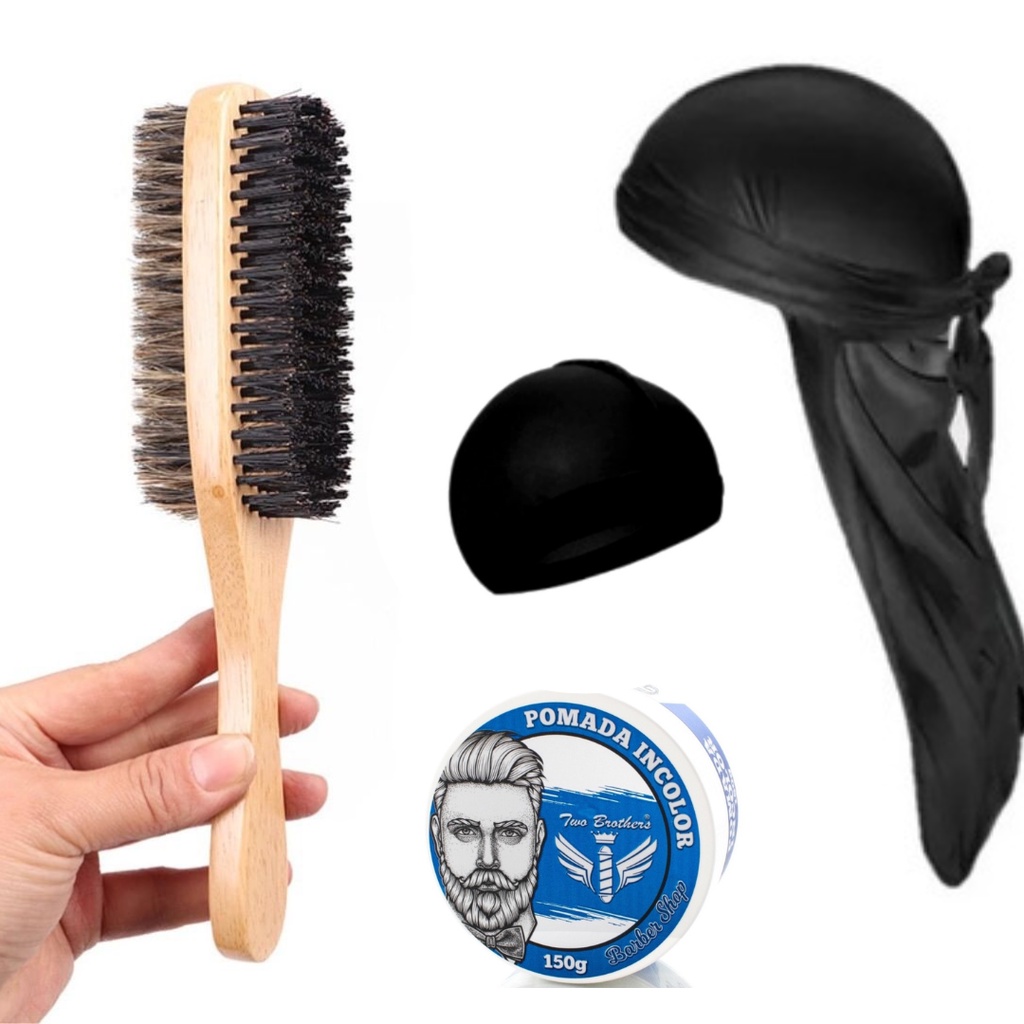 Kit Waves, Durag, e Escova 360waves Hip Hop. bandana | Shopee Brasil