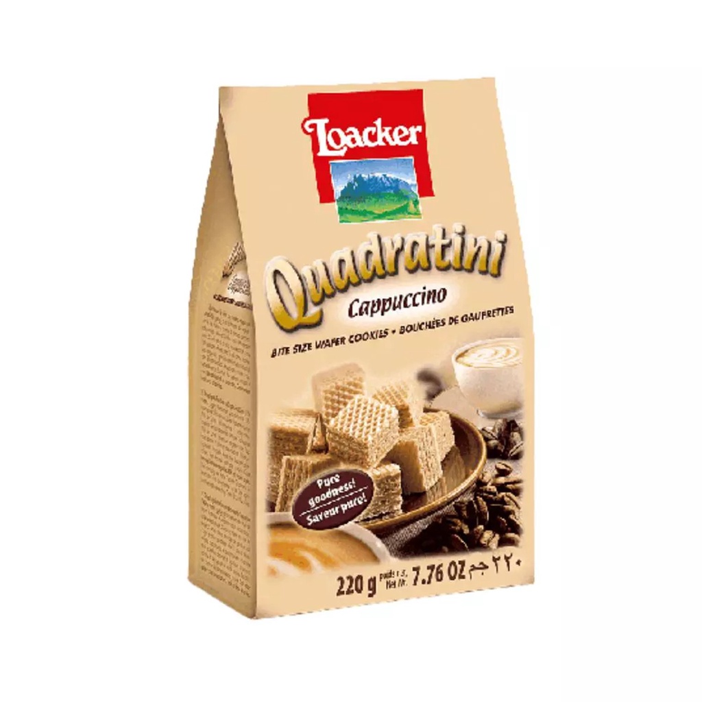 Biscoito LOACKER Quadratini Cappuccino 110g | Shopee Brasil