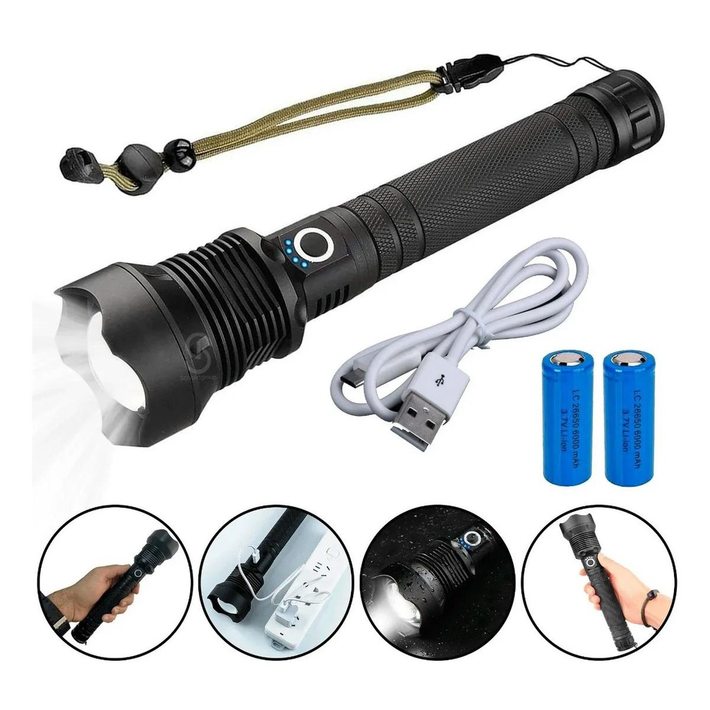 Lanterna Led Tática Xml T9 Original A Mais Forte Do Brasil | Shopee Brasil