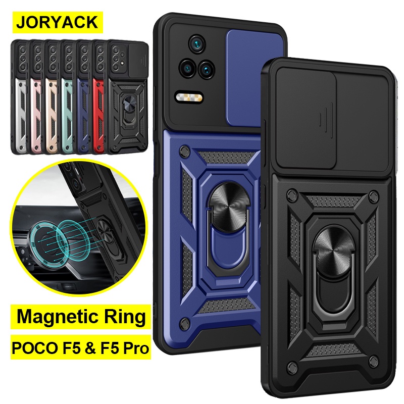 Capa Para POCO X5 Pro F5 Pro F4 GT X4 GT Com Porta-Anel Câmera Deslizante À Prova De Choque ...