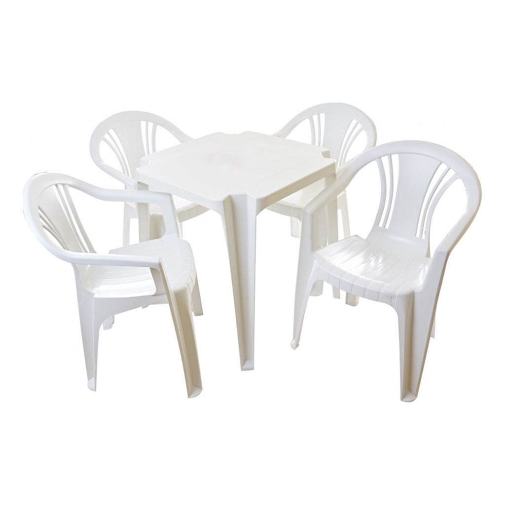 Conjunto De Mesa E Cadeiras De Plástico Ferrara Goyana 154kg | Shopee ...