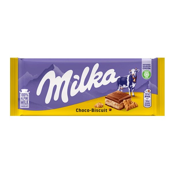 Chocolate Milka Cream & Biscuit Barra Importada 100g | Shopee Brasil