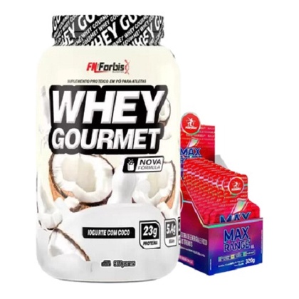 Kit Whey Gourmet 907g + 10un Carbo Gel Max Range + Energia | Shopee Brasil