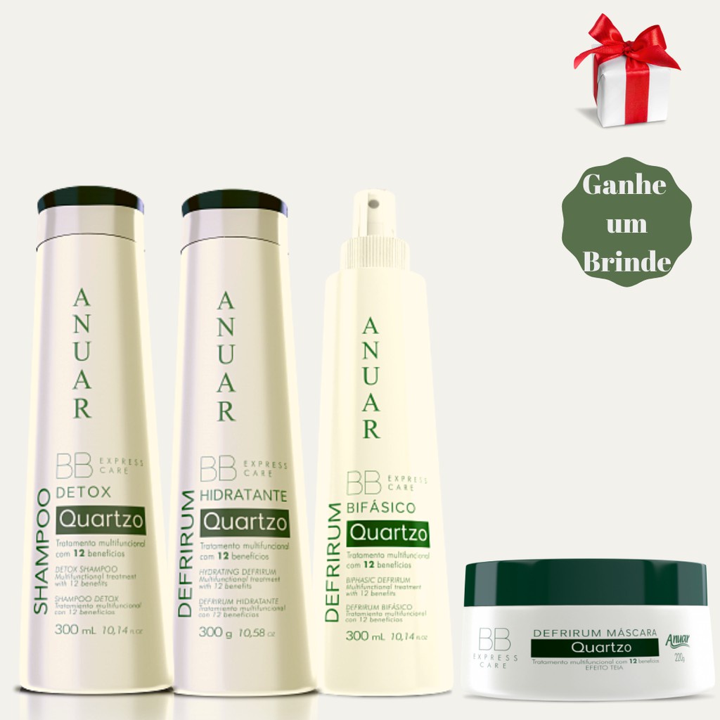 Kit Manutenção BB Express Quartzo - Todos os tipos de cabelos - Anuar ...