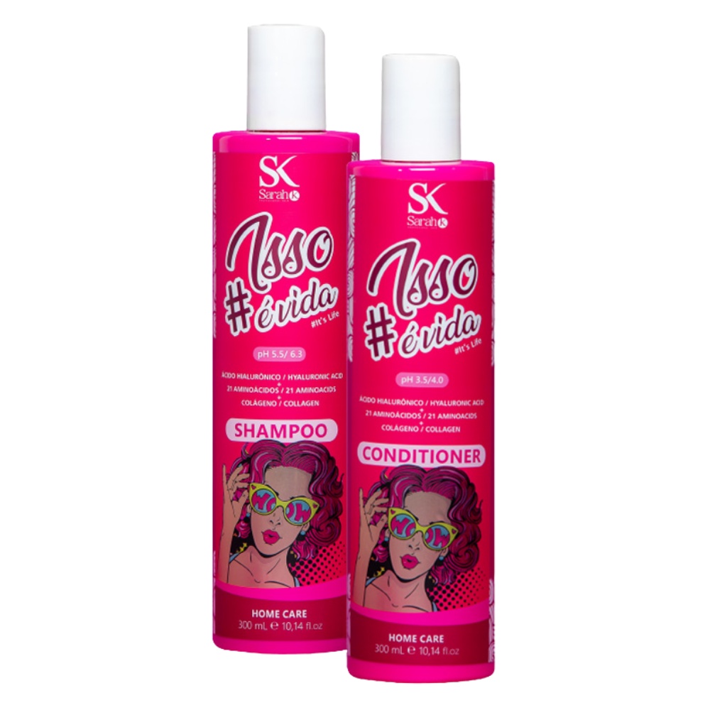 Kit Shampoo Condicionador Hidratação Brilho Nutrição Sarah K | Shopee ...