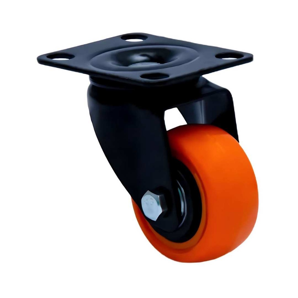 Rodízio 40mm Em PVC Rodinha Laranja Sem Trava Freio | Shopee Brasil
