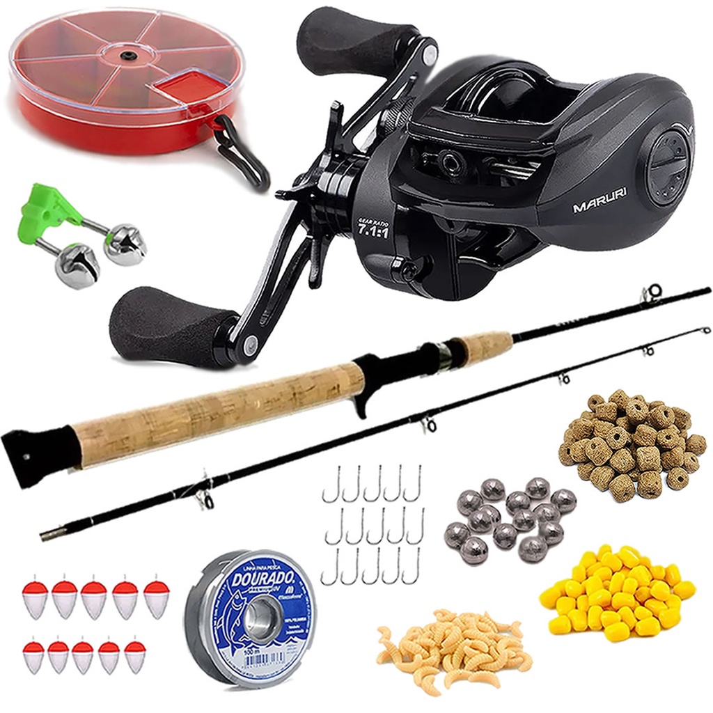 Kit Pesca Tambaqui Vara 30lb Carretilha Black Tamba Estojo | Shopee Brasil