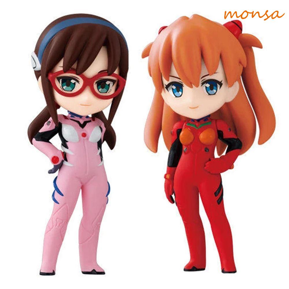 MONSA Evangelion Figura Modelo PVC Brinquedos Doll Shokugan Ayanami Rei ...