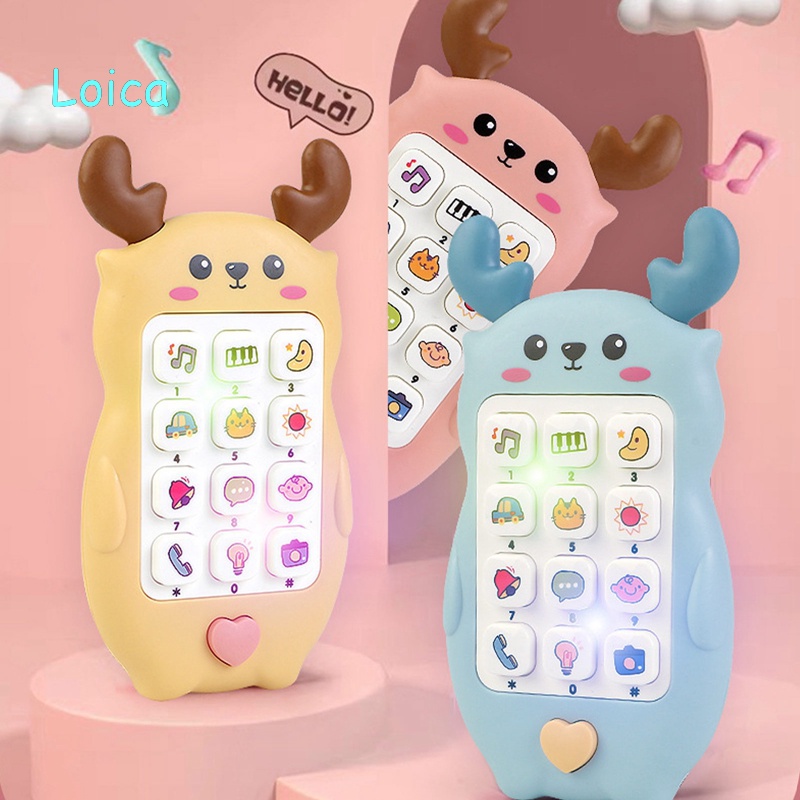 Loica Baby Cell Phone Toy Pretend Phones Brinquedos Musicais De 6 A 12 ...