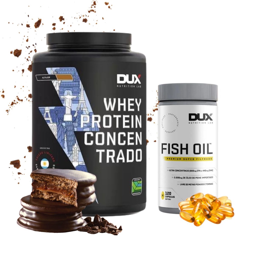 Kit Whey Protein Concentrado Sabores Do Mundo 900g + Fish Oil 120 Caps ...