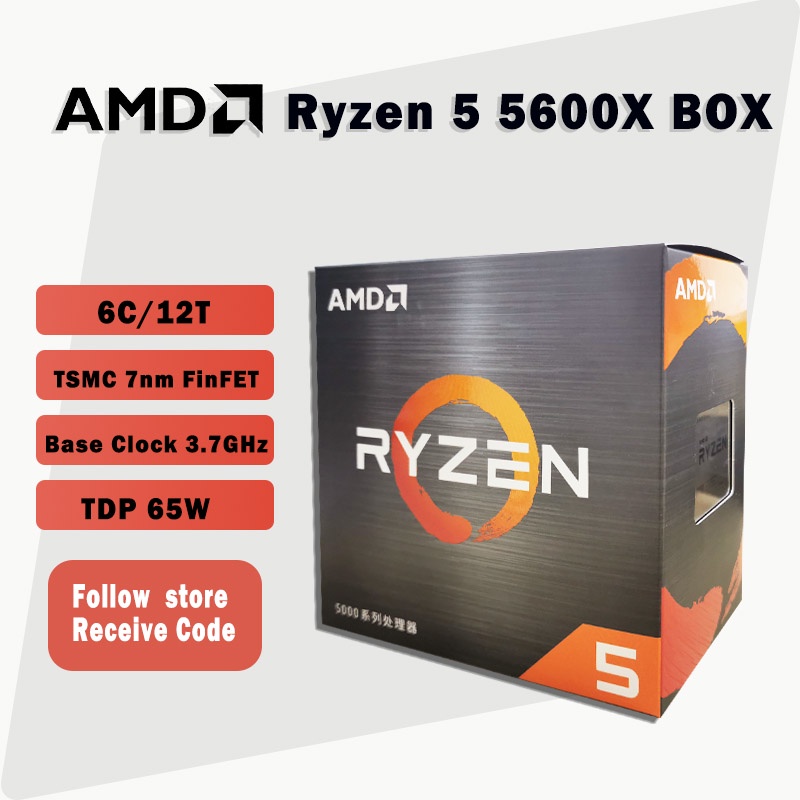 Ready Estoque 】 NEW AMD Ryzen 5 5600X R5 5600X 3,7 GHz Processador De ...