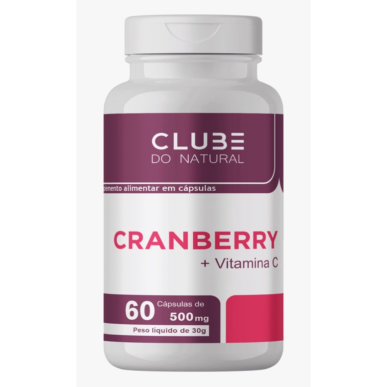 Cranberry Fórmula Concentrada 60 Cápsulas Clube Natural | Shopee Brasil