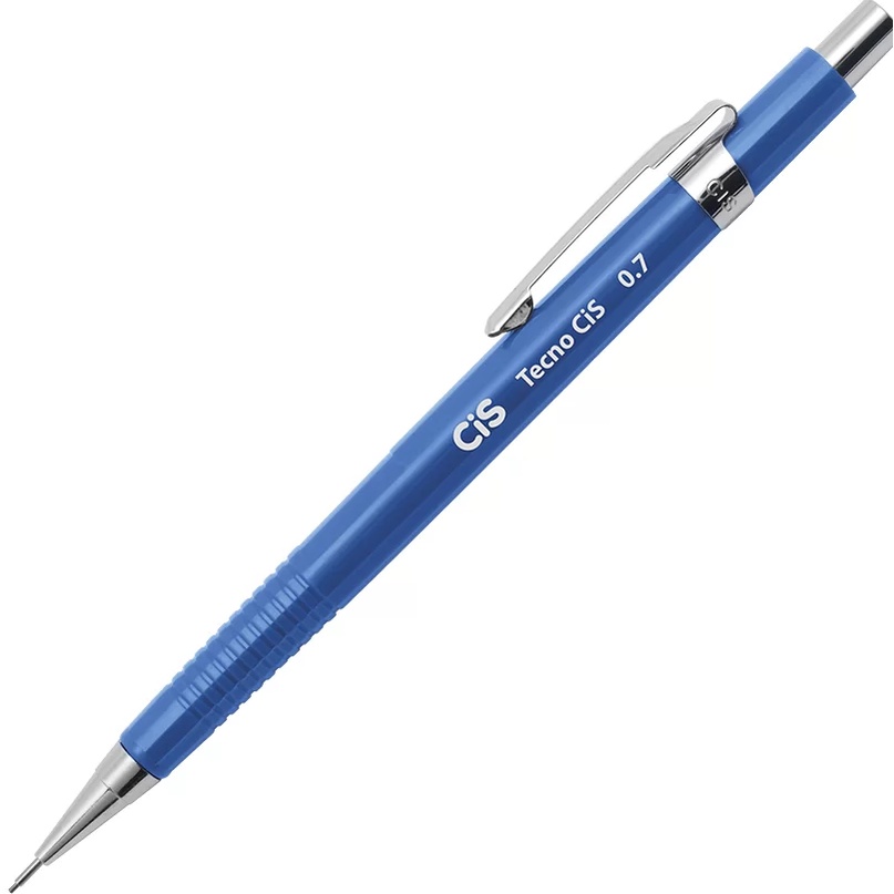 Lapiseira Técnica TecnoCis 0.7mm Azul - CIS | Shopee Brasil