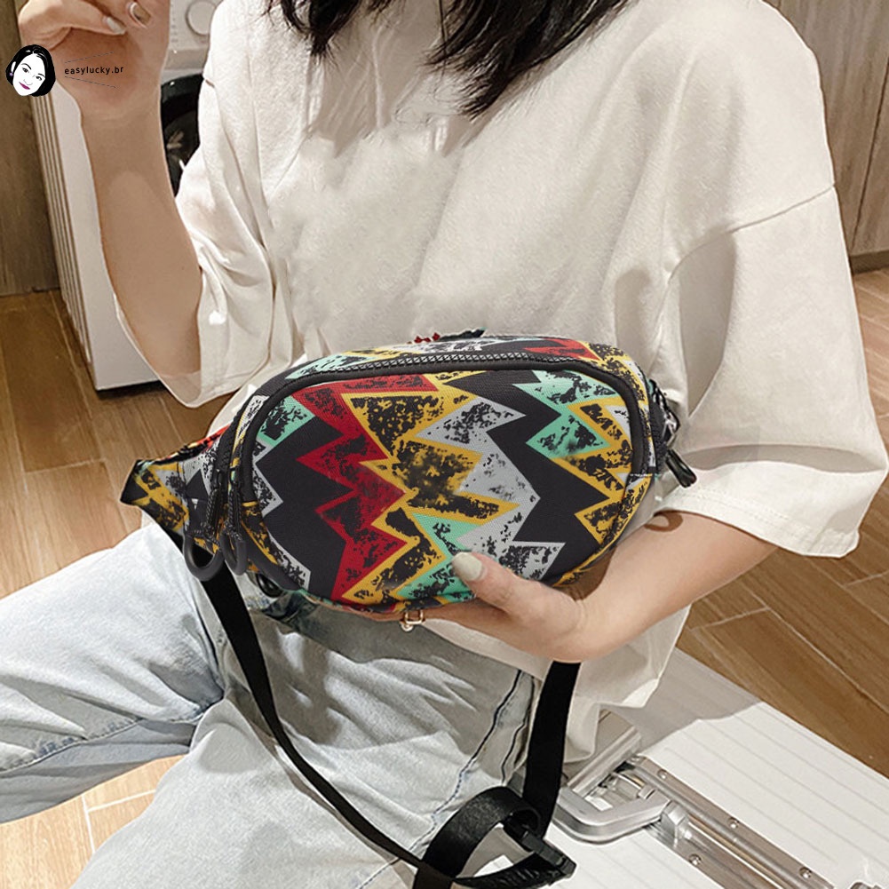 Saco Impresso Colorido Feminino Elegante Sling De Pano | Shopee Brasil
