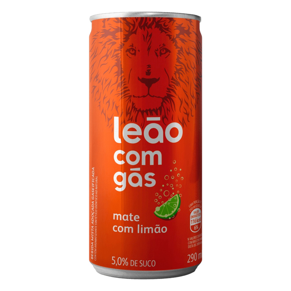 Matte Leão Limão Com Gás 290mL | Shopee Brasil