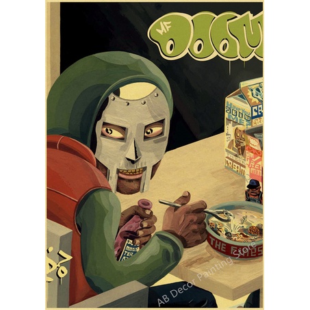 Retro MF Doom Posters Doomsday Kraft Paper Prints DIY Rapper Singer ...
