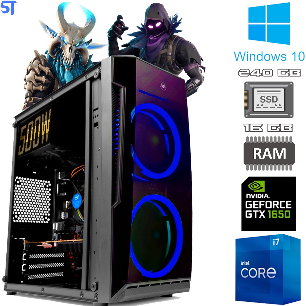 Computador PC Gamer Intel Core I7, GTX 1650 4GB, 16GB DE RAM, SSD 240GB ...
