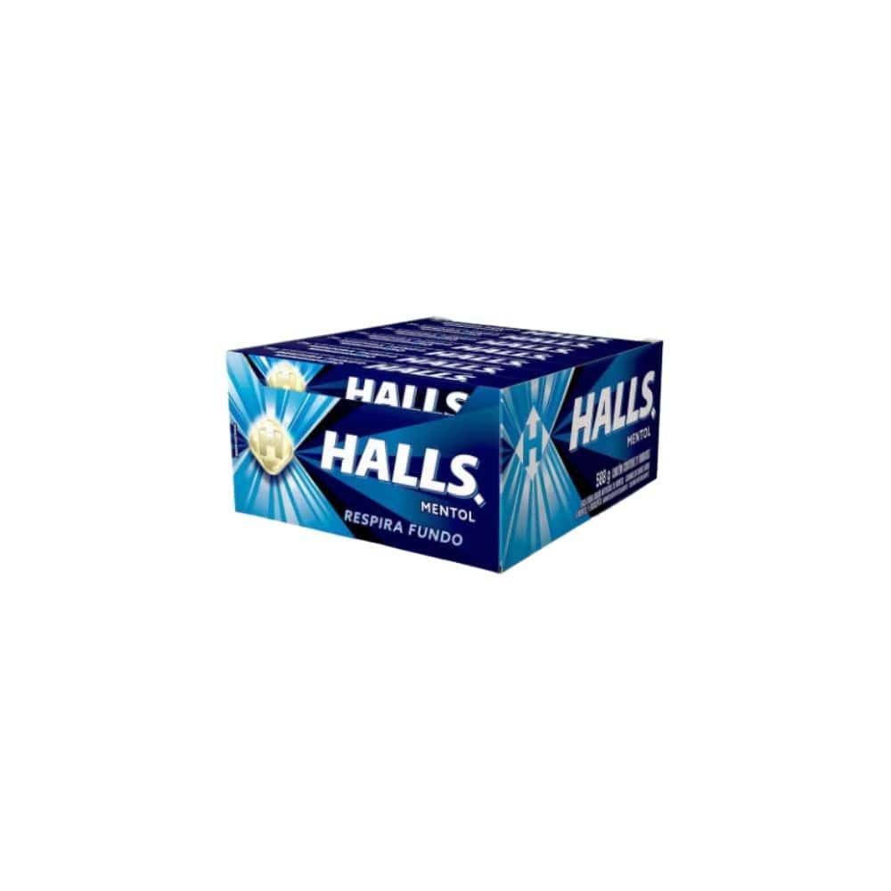 Bala Halls Mentol 28grs Cada Caixa com 21unid | Shopee Brasil