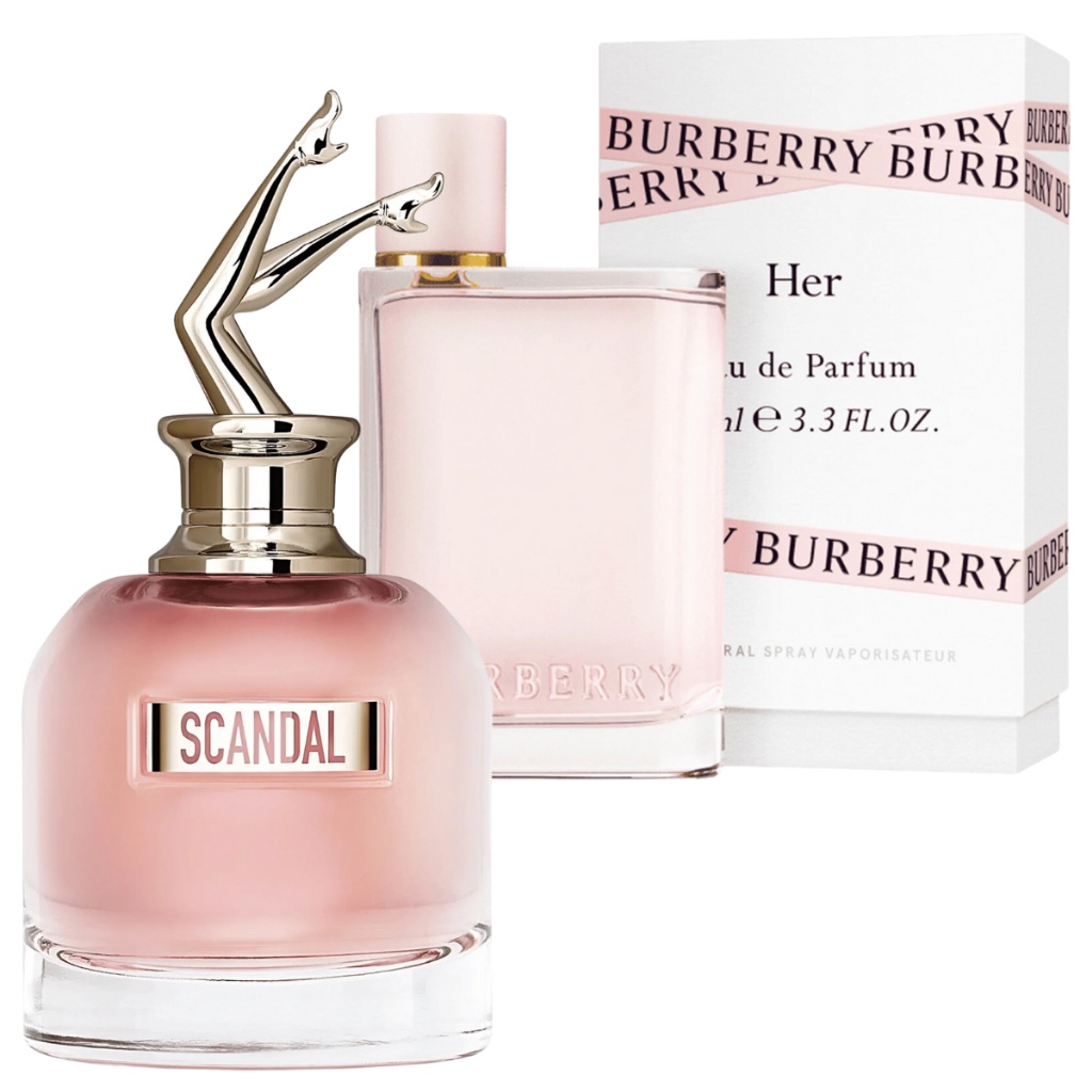 Kit com 2 Perfum es Femininos Her Burberry e Scandal 50 ml Alta Fixação ...