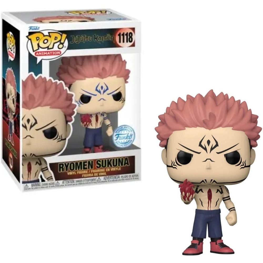 POP FUNKO 1118 RYOMEN SUKUNA W/ HEART JUJUTSU KAISEN | Shopee Brasil