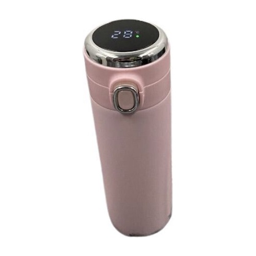 Garrafa Térmica 420ml Termômetro Display Digital - Rosa | Shopee Brasil