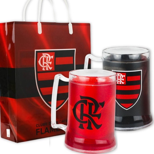 Caneca Copo Termica Cerveja Chopp Chope 400ml Flamengo Kit Com 2 ...