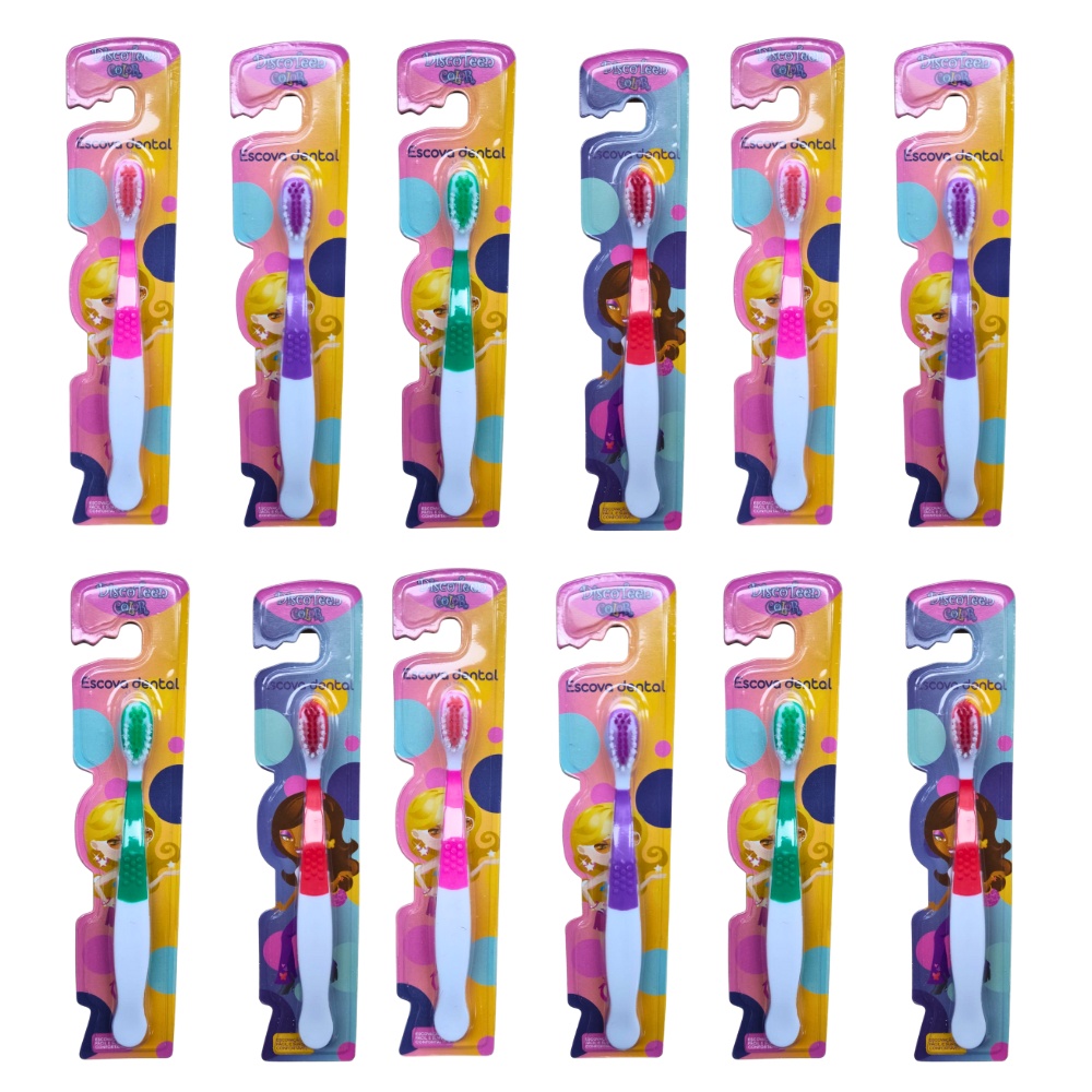 Escova de Dente Infantil Criança Discoteen Escovação Facil e ...