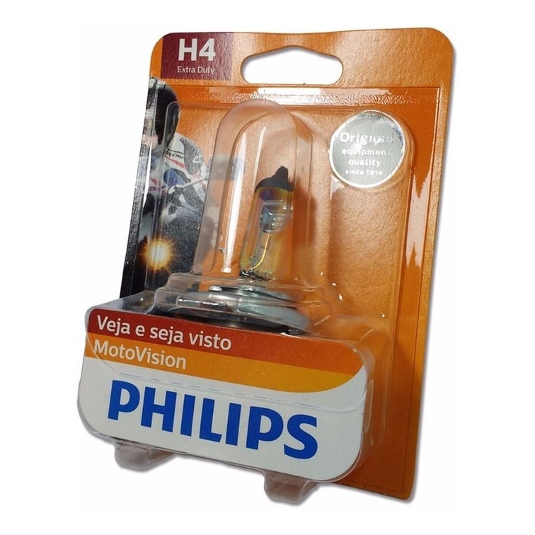 LAMPADA FAROL H4 12V 35/35W MOTOVISION PHILIPS | Shopee Brasil