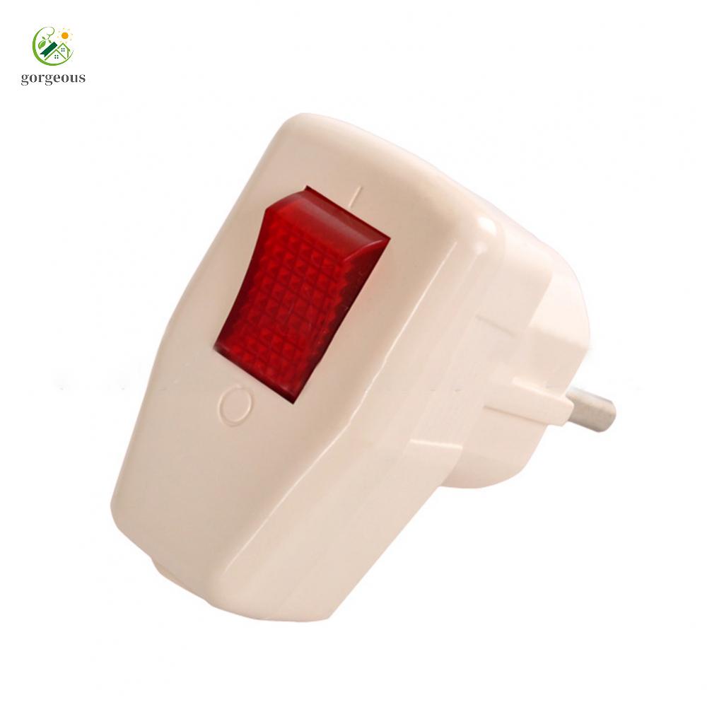 GORGEOUS~250V/16A Schuko Plug With Illuminated Switch-Protective ...