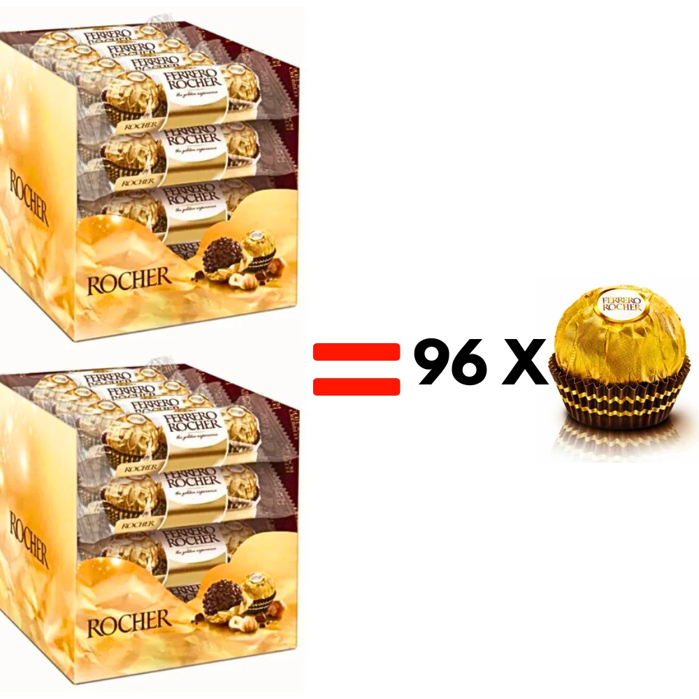 Caixa De Chocolate Bombom Ferrero Rocher - 2 cxs | Shopee Brasil