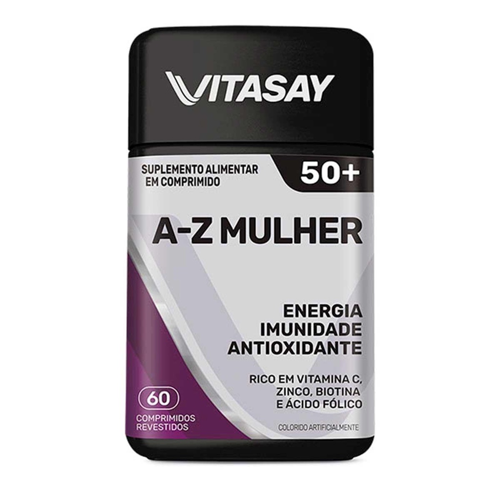 Vitasay 50+ Mulher A-Z 60 Comprimidos Revestidos | Shopee Brasil