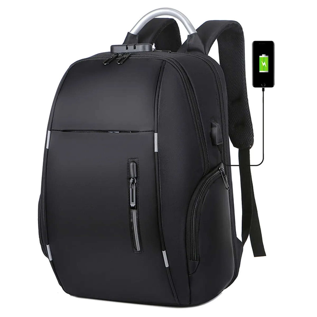 Mochila Notebook Com Entrada USB Impermeável Resistente e Reforçada 35L ...