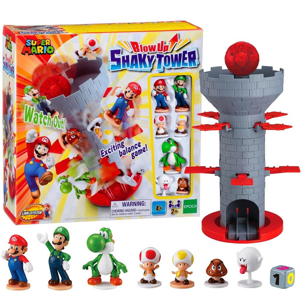 Jogo Super Mario Blow Up Shaky Tower - Torre Instavel com 7 Figuras de ...