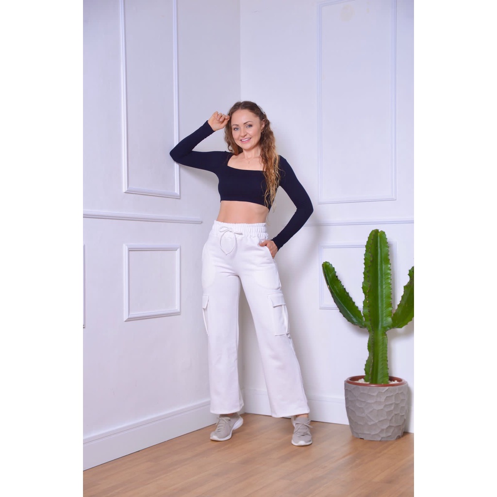 Calça Pantalona Cargo Moda Gringa | Shopee Brasil