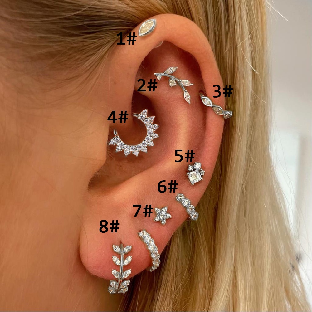 Brincos Star Helix Daith Piercing Para Meninas Adolescentes Dainty ...
