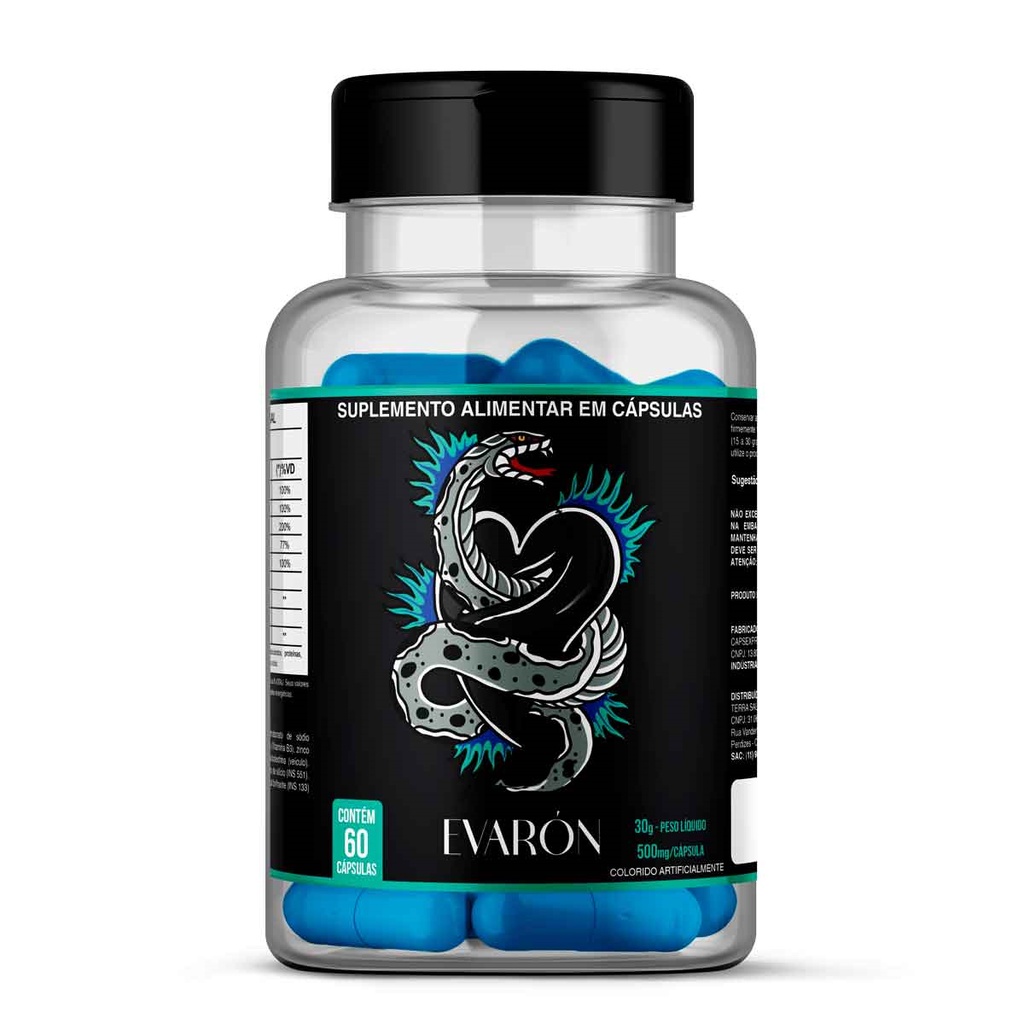 Evarón Suplemento Melhorador desempenho Masculino 60caps | Shopee Brasil