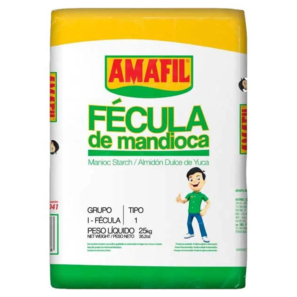 Fécula De Mandioca Amafil 25kg | Shopee Brasil