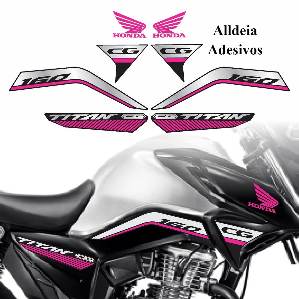 Kit Adesivos Personalizados Titan 160 2022 2023 *DIVERSAS CORES* | Shopee Brasil
