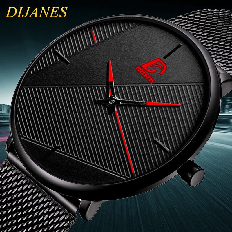 DIJANES Nova moda simples masculina com relógio relógio de rede ...