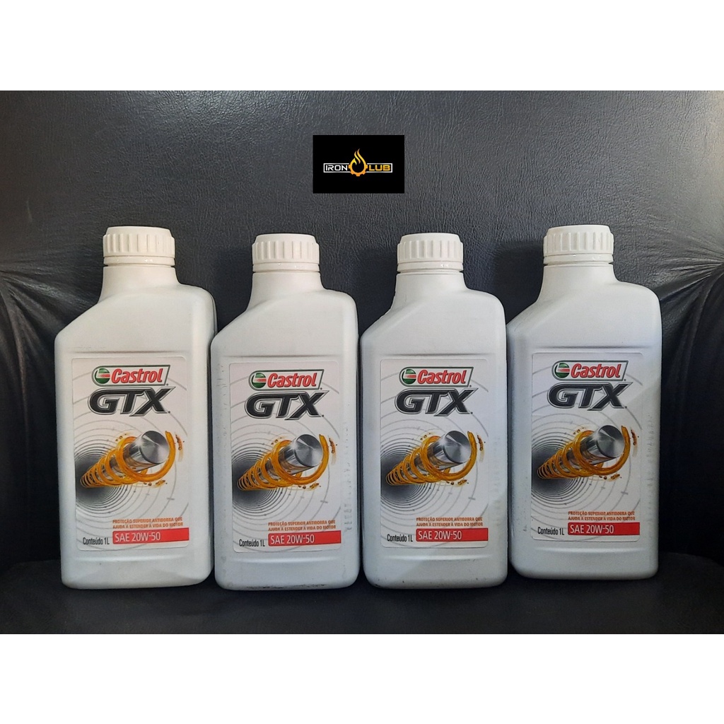 KIT 4 LITROS ÓLEO CASTROL GTX 20W50 | Shopee Brasil