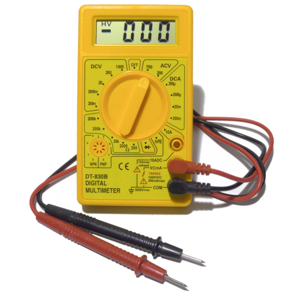 Multímetro digital profissional portátil teste sem bip DT830 | Shopee ...