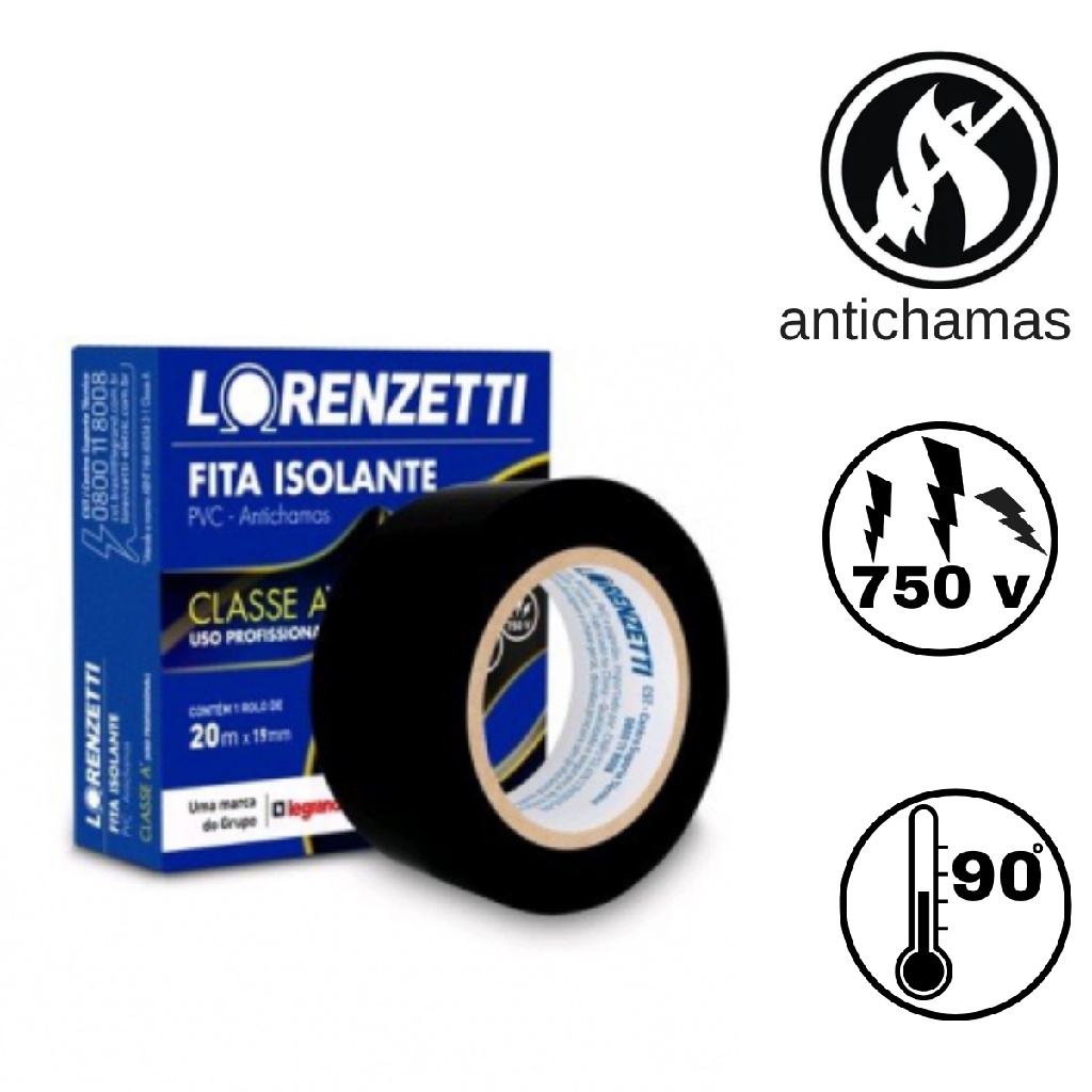 Fita Isolante Classe A - 20mmx19 | Shopee Brasil