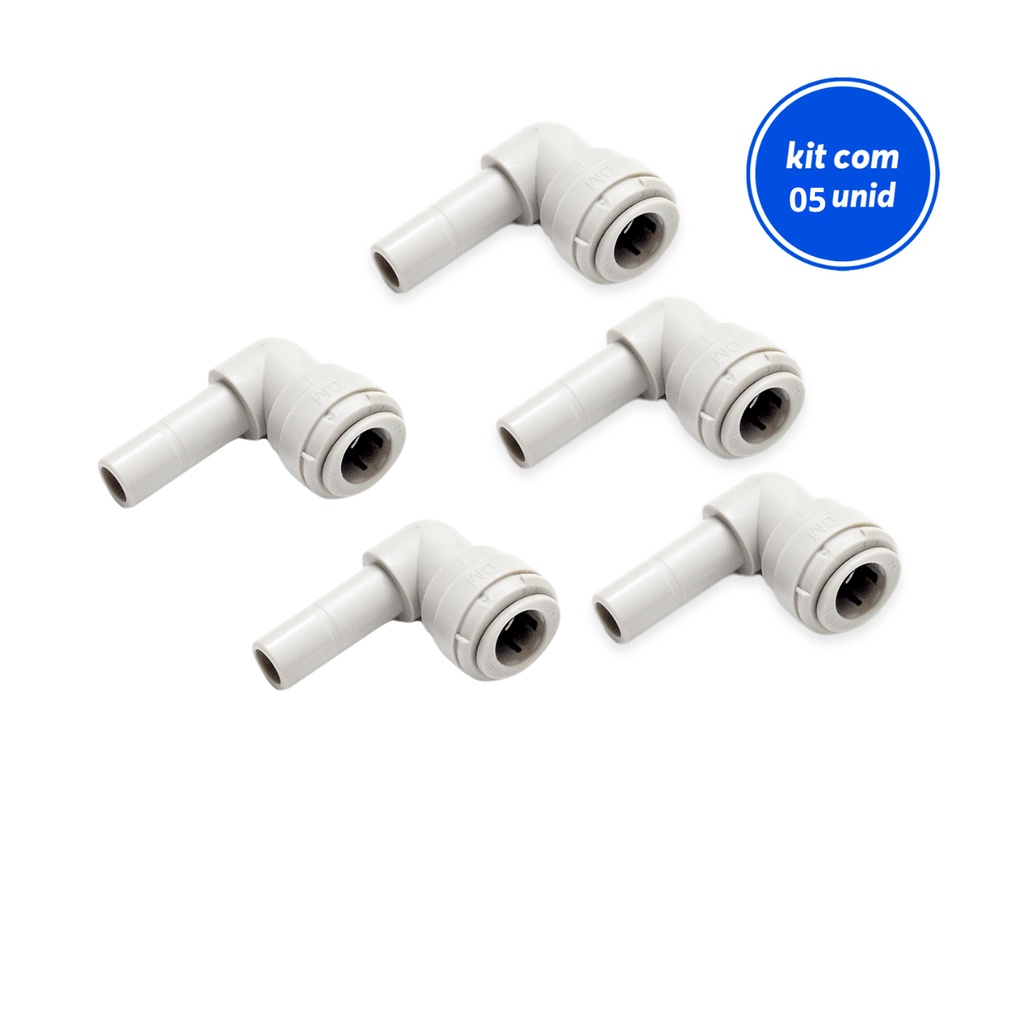 Kit 5 Conexão Rápida Cotovelo Tubo 3/8 X Tubo 3/8 - Dmfit | Shopee Brasil