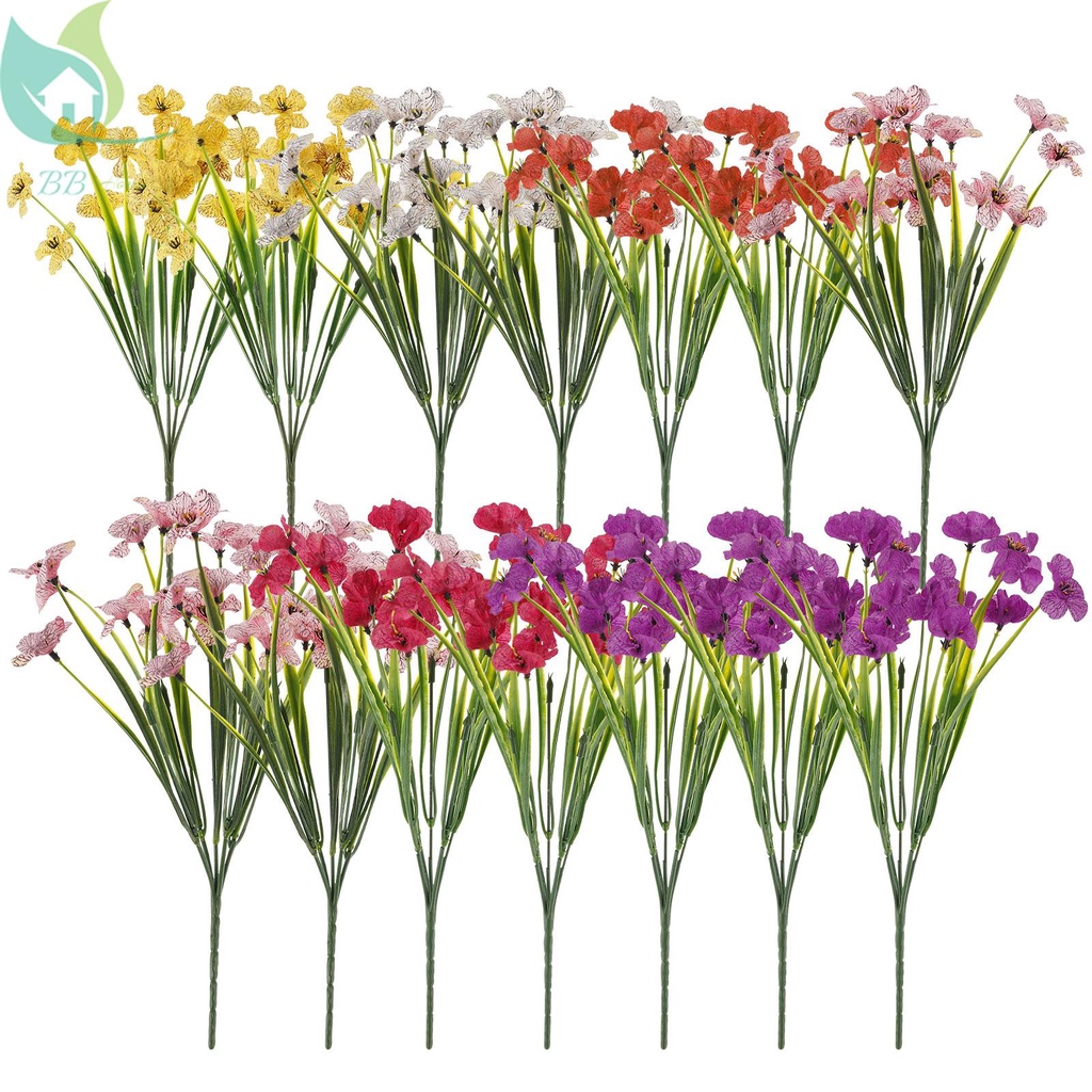 14 Pcs Conjunto De Flores Artificiais 6 Cores Falsas Decorativas ...