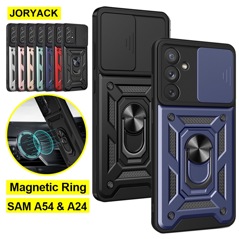 Capa Para Samsung Galaxy A54 A14 A34 A24 A04 A04E A04S Com Porta-Anel Câmera Deslizante À Prova ...