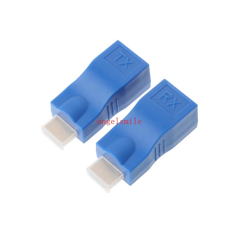 Ace 30m Adaptador Extensor TX RX Para 1080P Sobre CAT6 RJ45 Ethernet ...