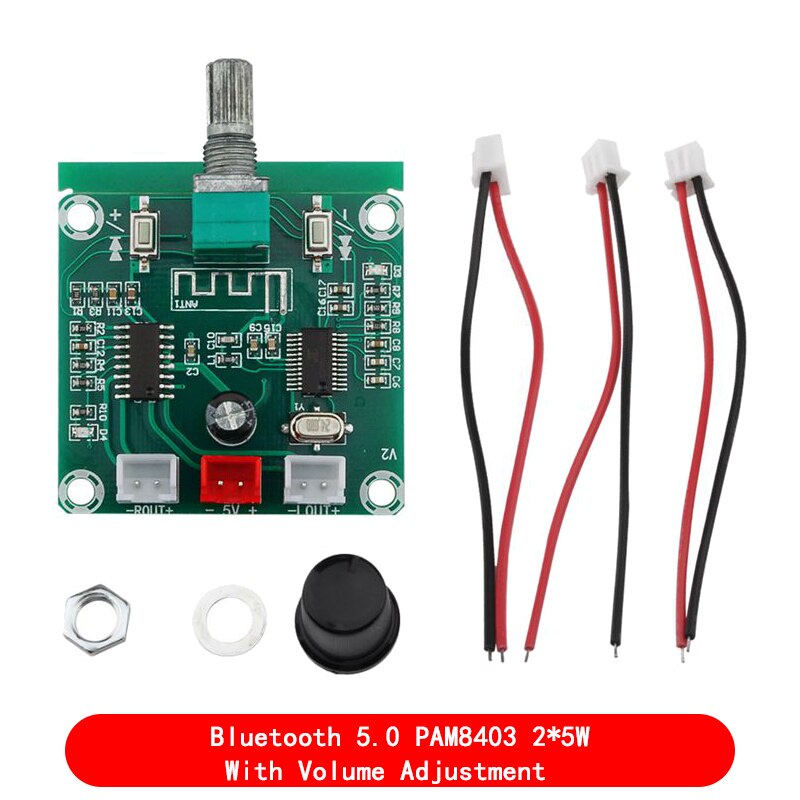 Placa Amplificadora Digital Bluetooth 5.0 PAM8403 MINI 2 * 3W Classe D DC 2.5V A 5V Módulo Alto ...