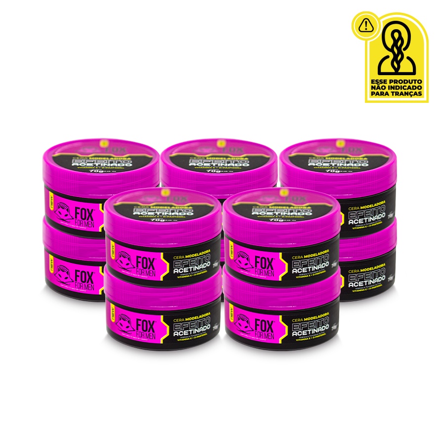 Cera Modeladora Efeito Acetinado - 70g - Fox For Men - 10 unidades ...